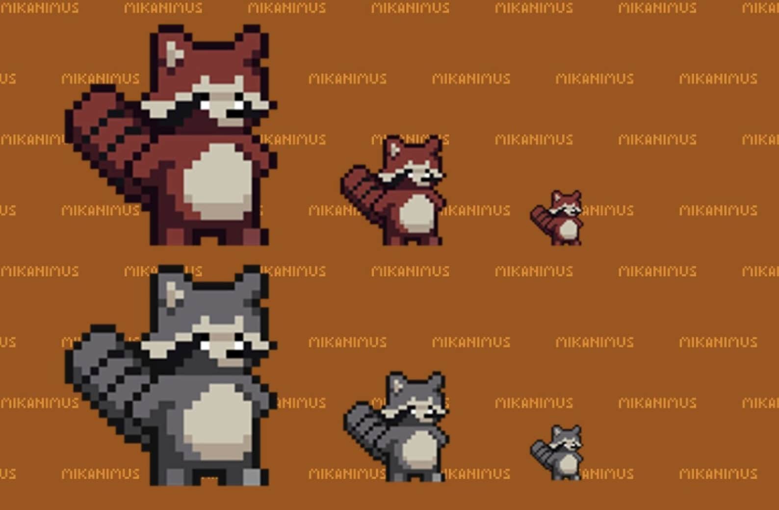 Animated Twitch Alert Pixel Art raccoon - Etsy
