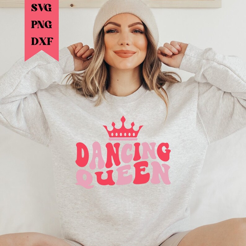 Dancing Queen Trendy Retro SVG | PNG | DXF| Digital Download |dance ...