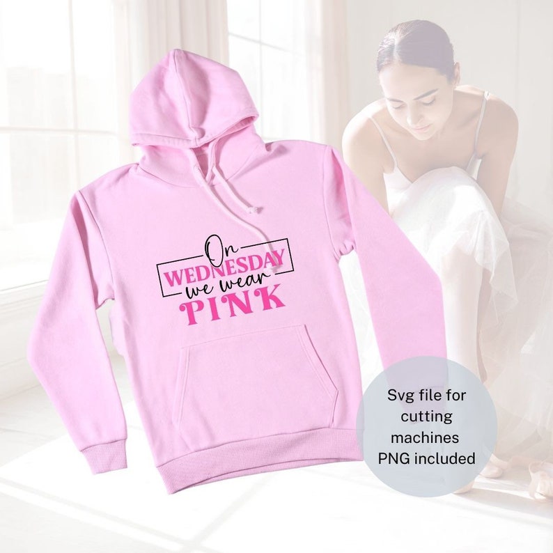 On Wednesday We Wear Pink Svg and Png | Ballet Svg | Dance Svg | Pink ...