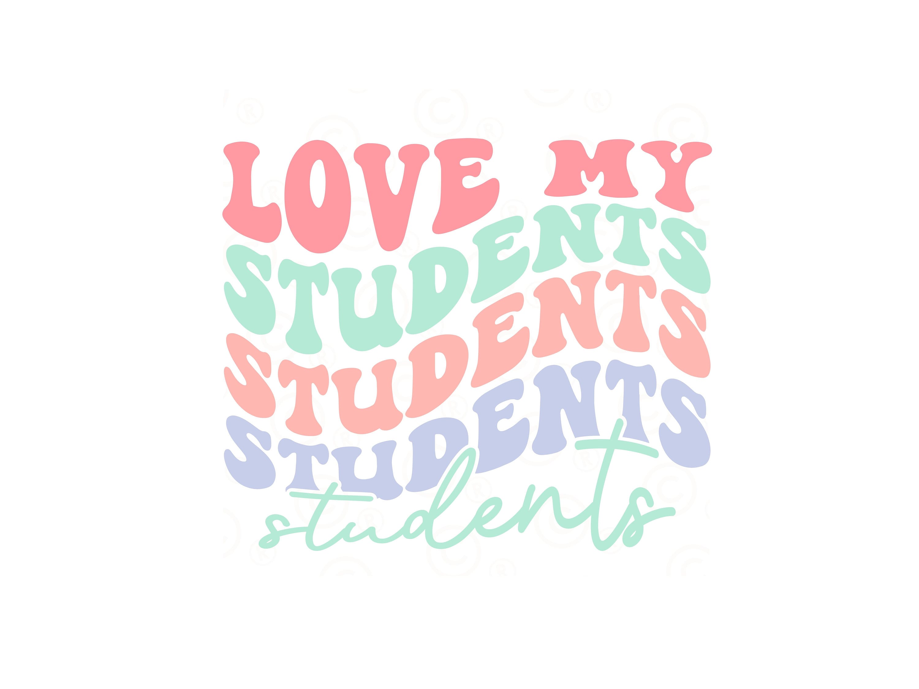 Love My Students SVG PNG - Etsy