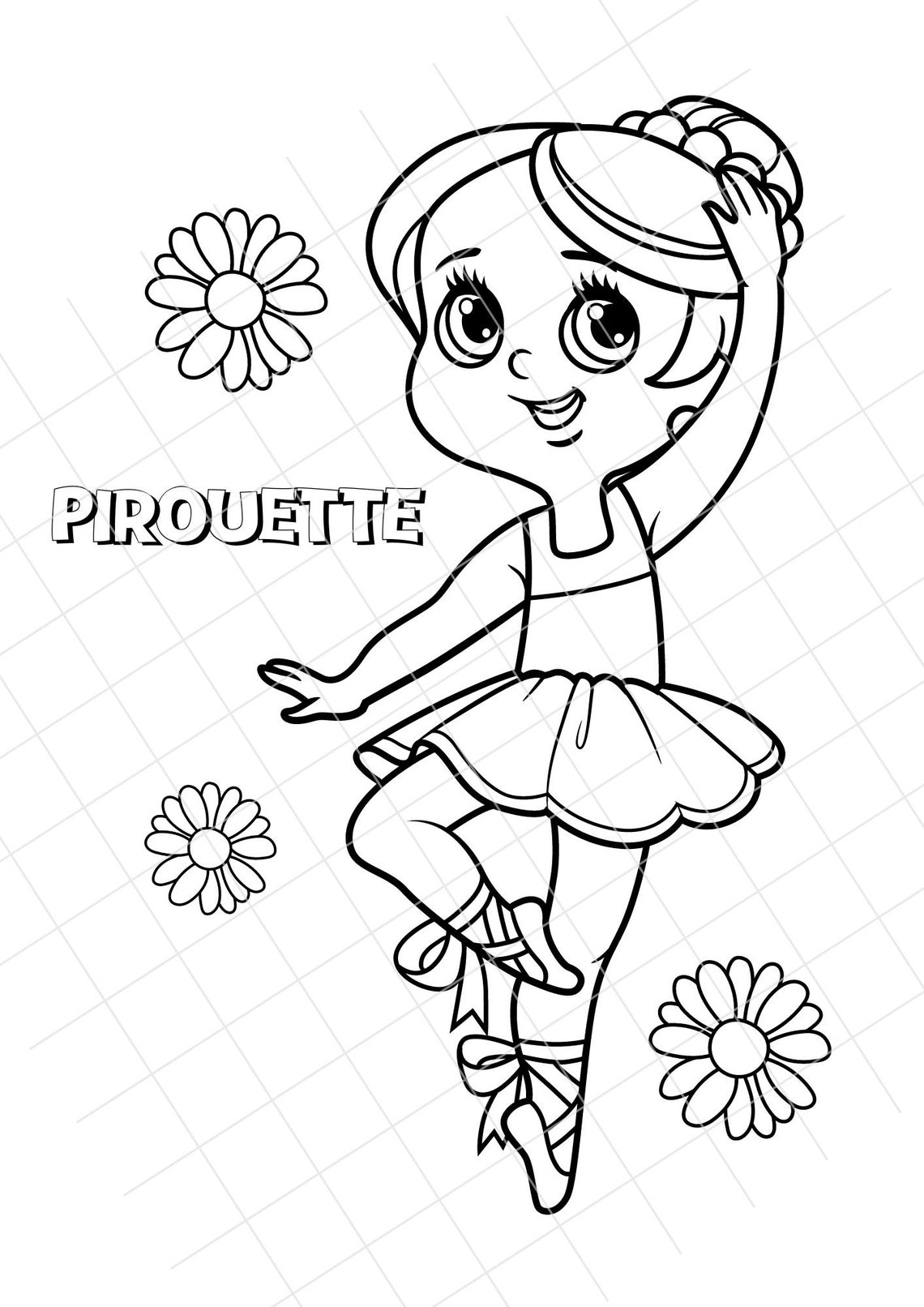 Ballet Colouring Pages - Etsy