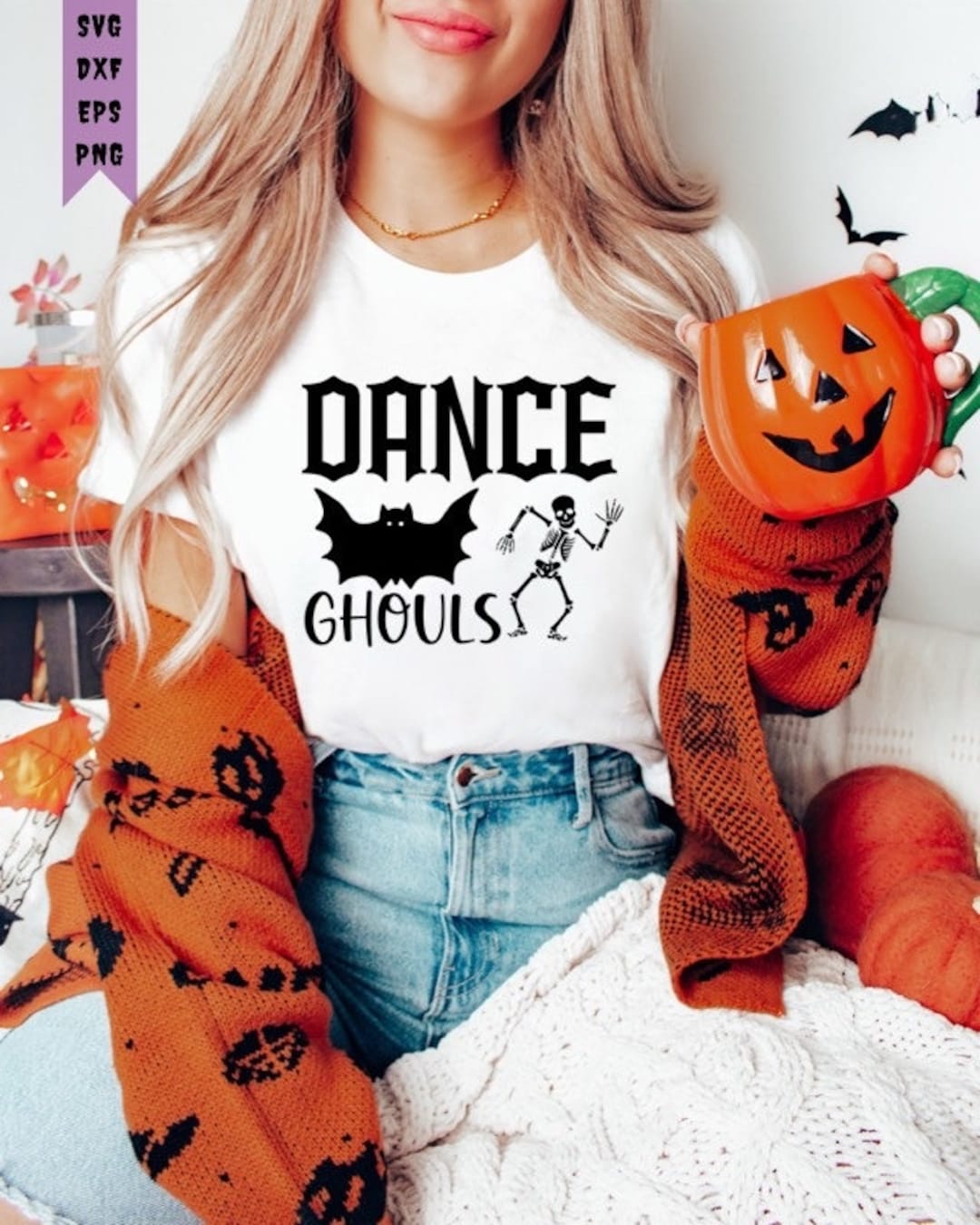 Dance Ghouls Svg, Png, Dxf, Eps, Halloween Svg, Ballet Svg, Dance T ...