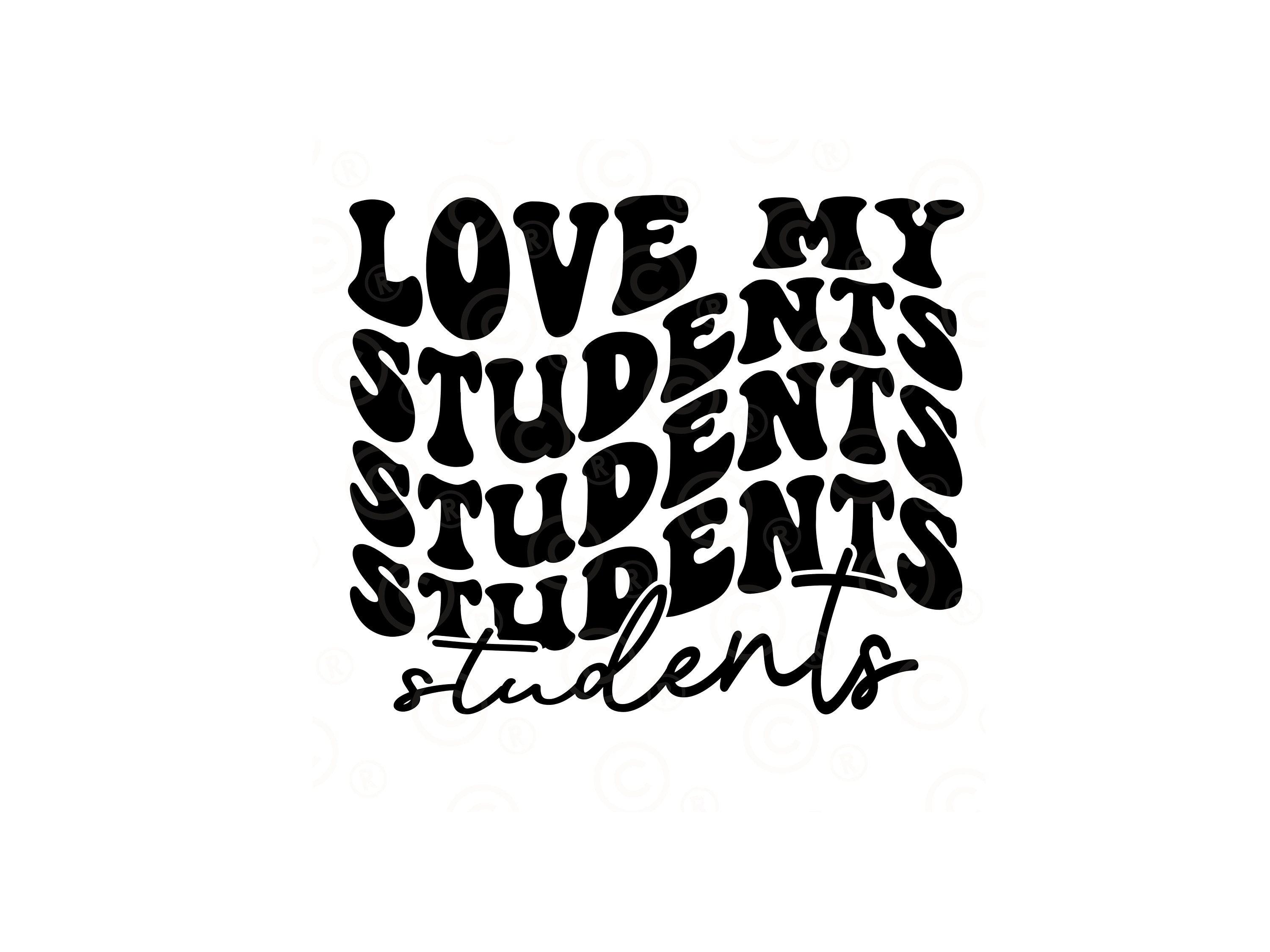 Love My Students SVG PNG - Etsy