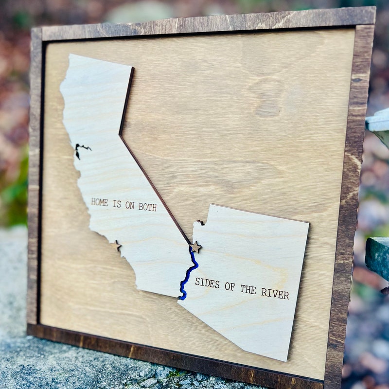 California Map Rivers - Etsy