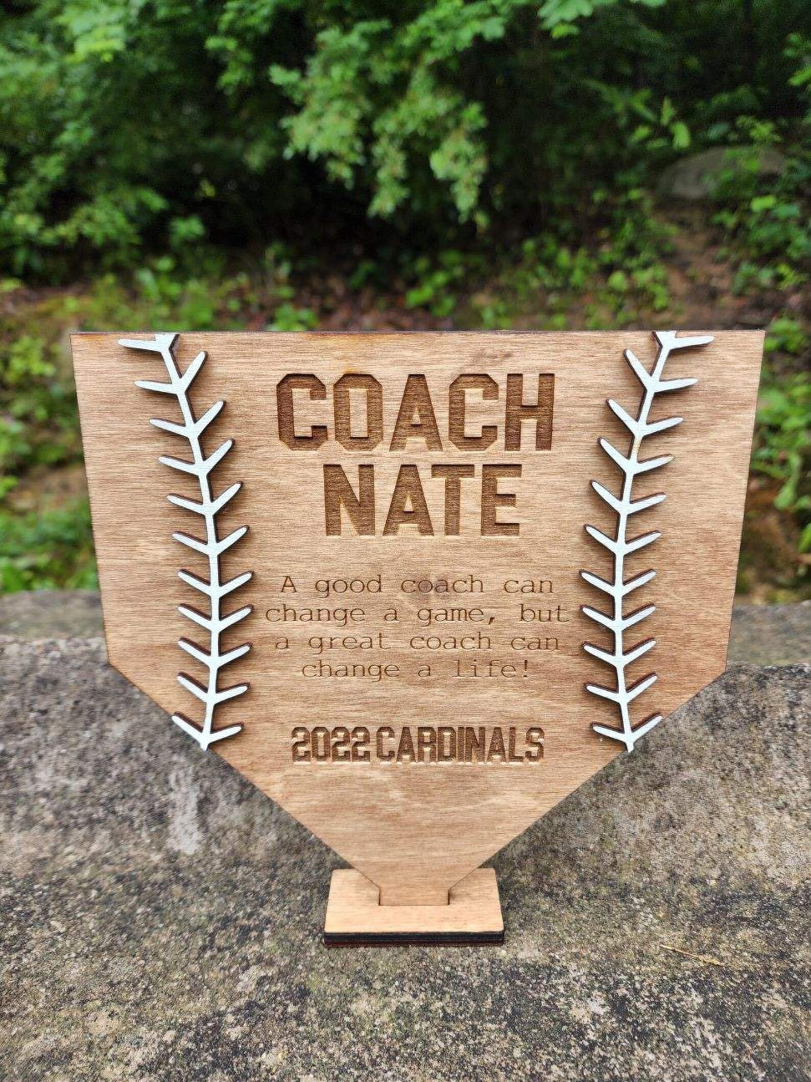 Baseball Coach Gift 3D Engraved Baseball Award Best - Etsy