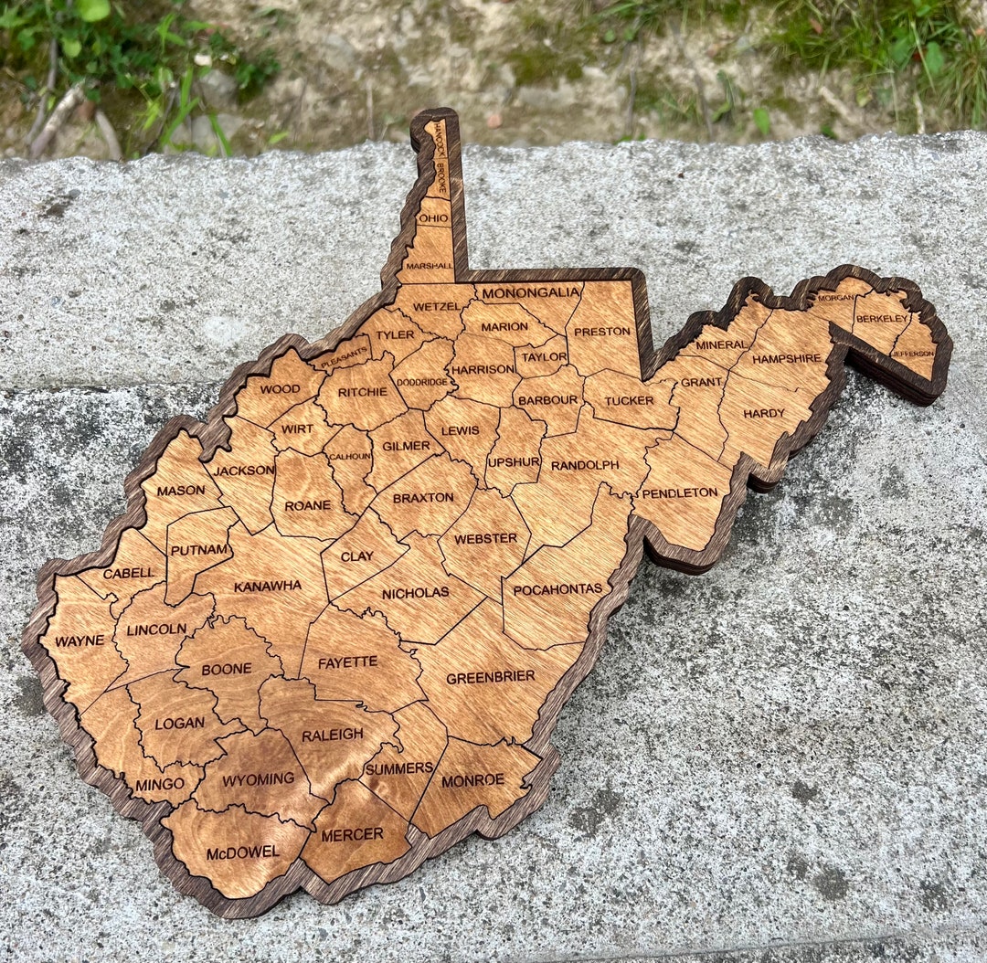 West Virginia Puzzle || Wooden Puzzle || Almost Heaven || West Virginia ...
