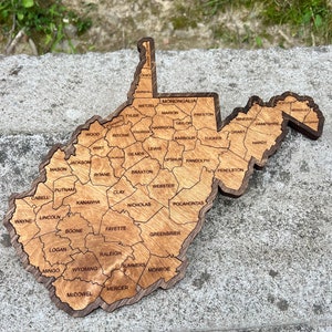 West Virginia Puzzle || Wooden Puzzle || Almost Heaven || West Virginia ...