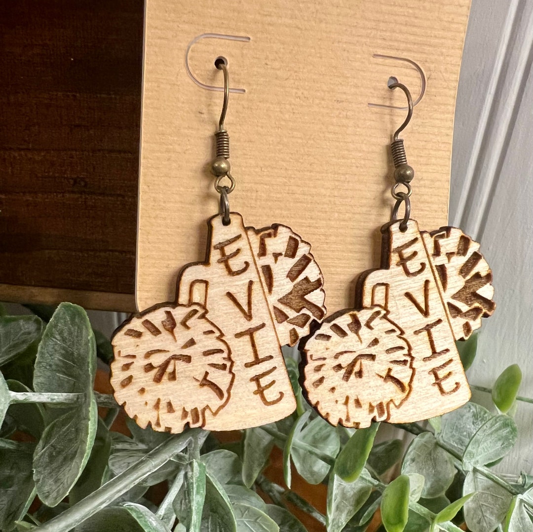 Cheerleading Earrings || Cone Cheerleader Earrings || Sports Mom ...