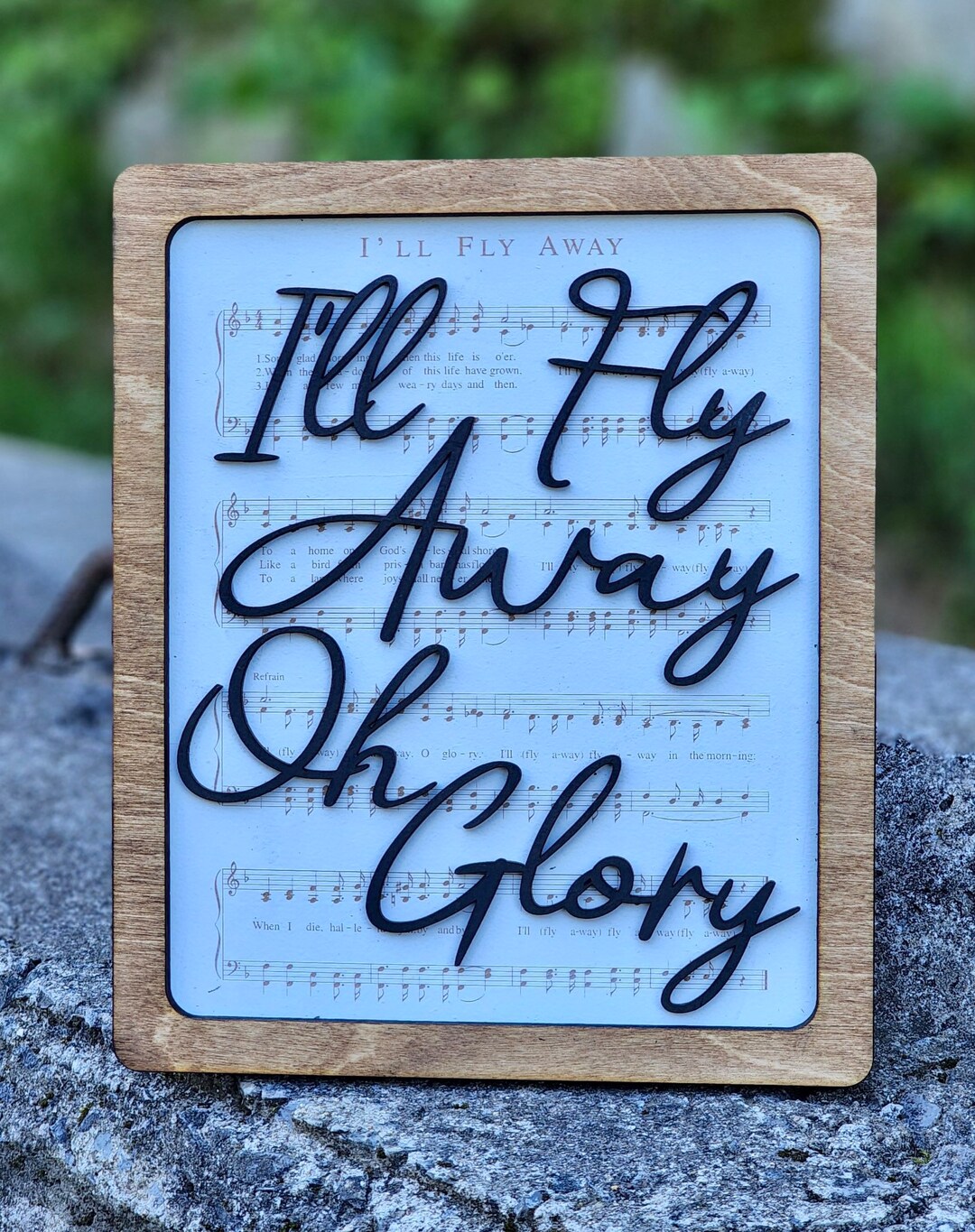 I’ll Fly Away Laser Engraved 3D Sign || Sheet Music Wall Decor || Laser ...