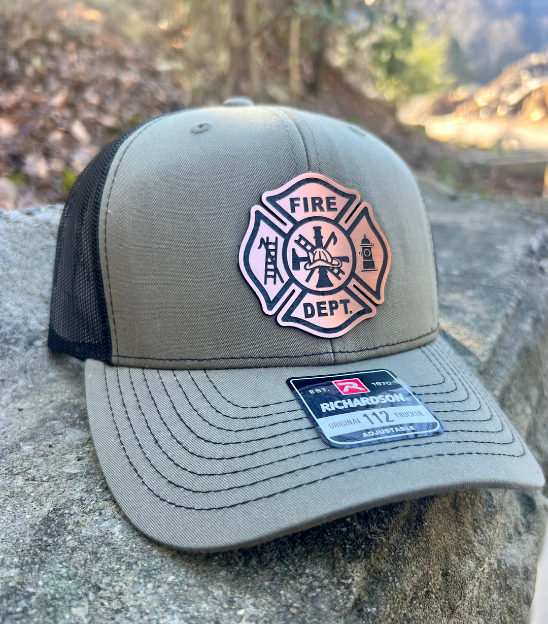 Fireman Hat Acrylic Patch Fireman Caps EMS Patch Fire Hat Richardson ...