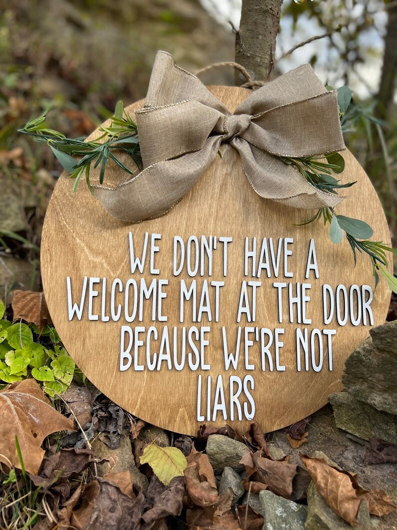 Welcome Door Sign Funny Door Sign Welcome Hanger - Etsy