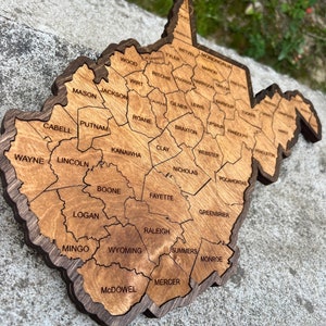 West Virginia Puzzle || Wooden Puzzle || Almost Heaven || West Virginia ...