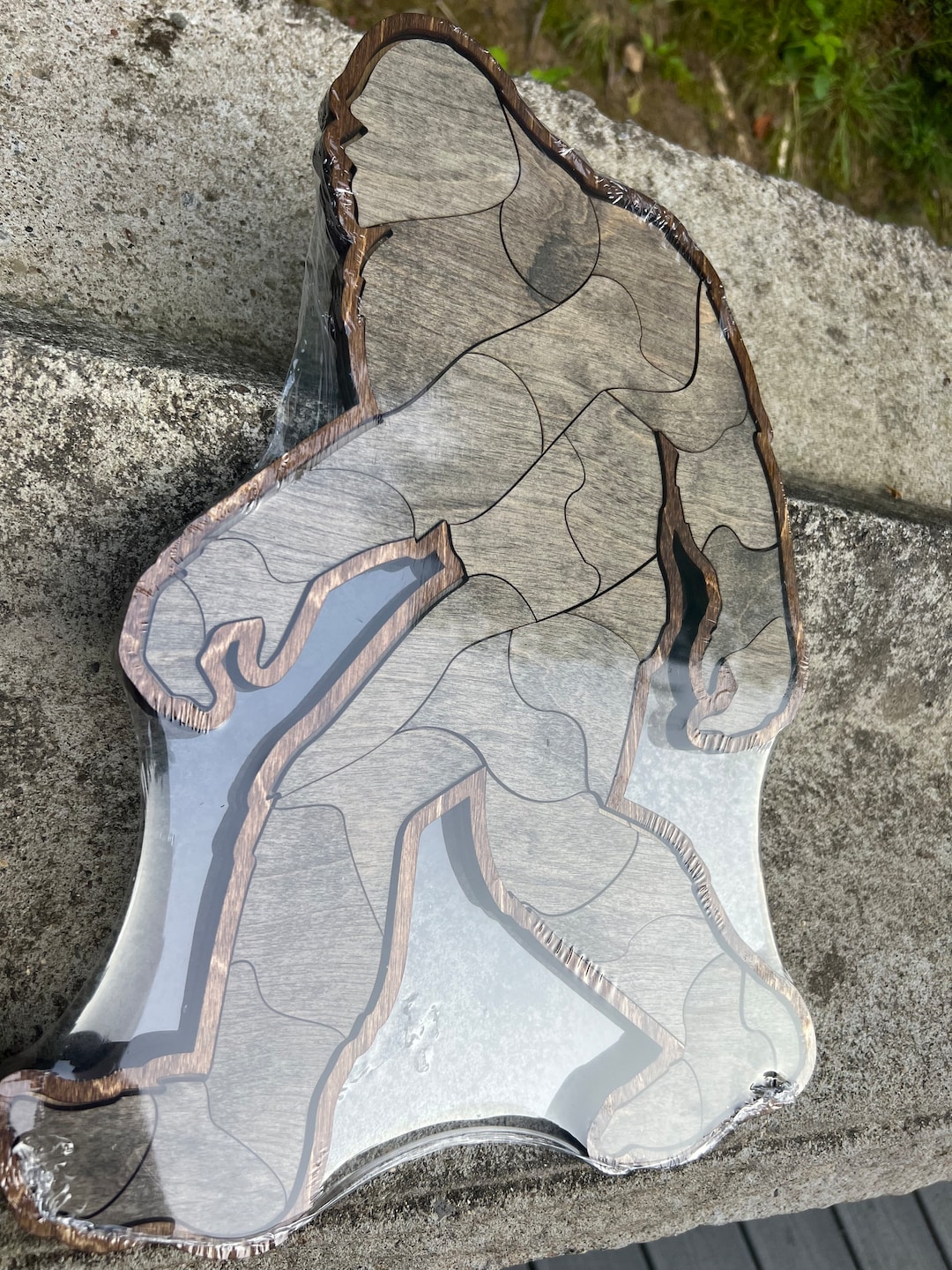 Big Foot Wooden Puzzle Wooden Puzzle Yeti Sasquatch Wooden Puzzle ...