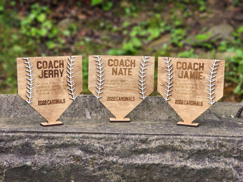 Baseball Coach Gift 3D Engraved Baseball Award Best - Etsy