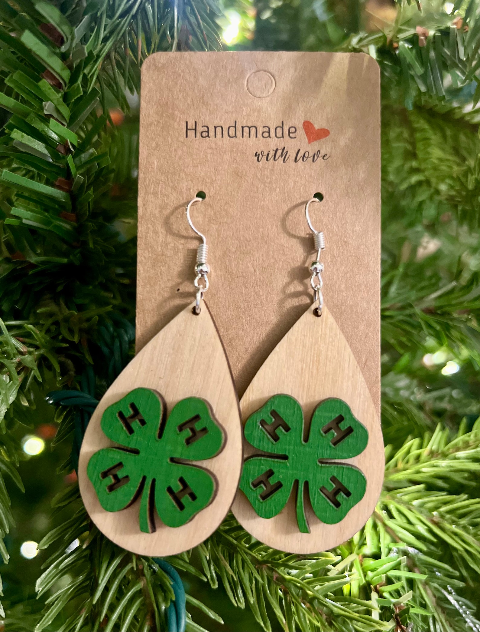 4H Earrings || Clover Earrings || 4H Fair Cattle Sheep Goat Pig 4 H ...