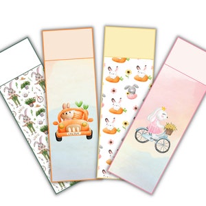 Kids Easter Bunny Bookmarks: Printable Classroom Reading (digital ...