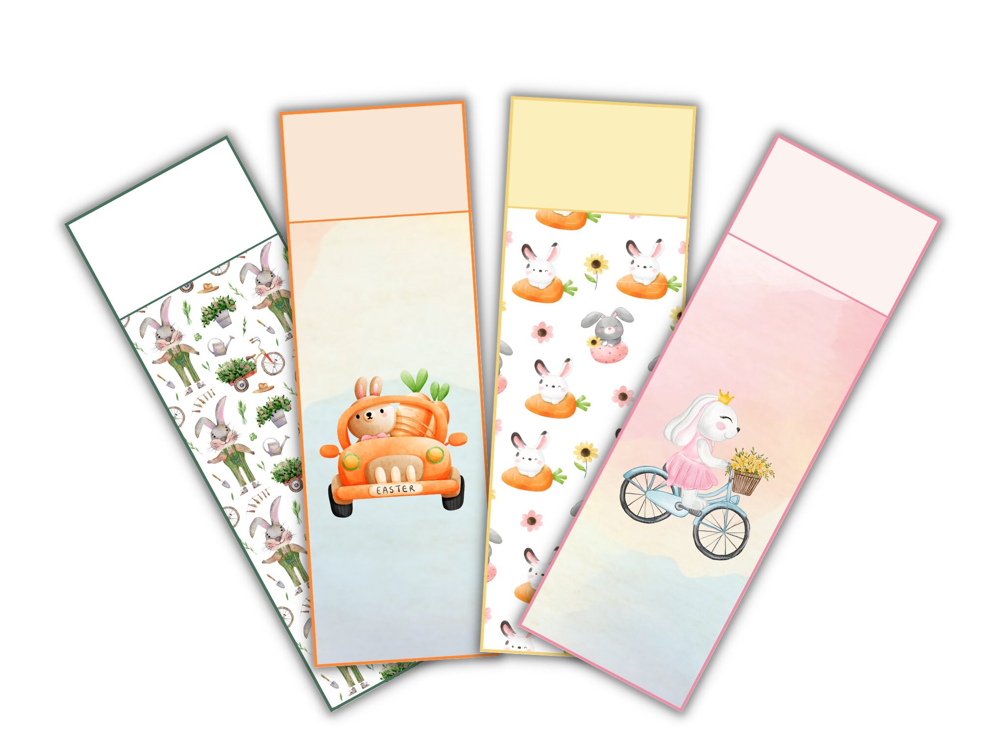 Kids Easter Bunny Bookmarks: Printable Classroom Reading (digital ...