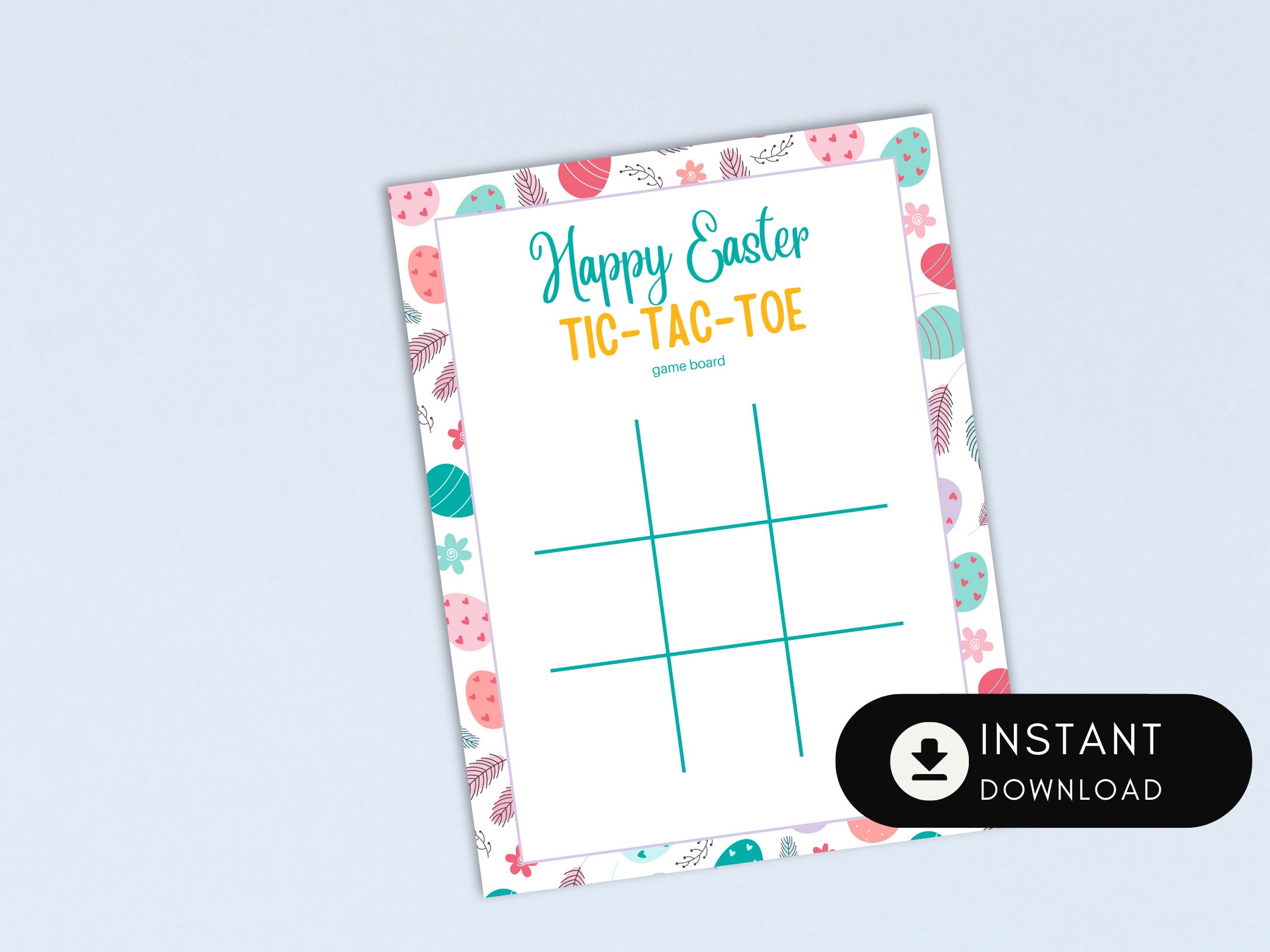 Easter Tic-tac-toe Game: Printable Kids Activity (PDF Download) - Etsy