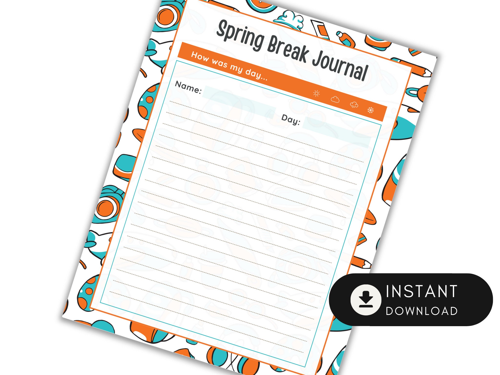 Spring Break Printable Family Travel Planner, Budget Planner, Expense ...