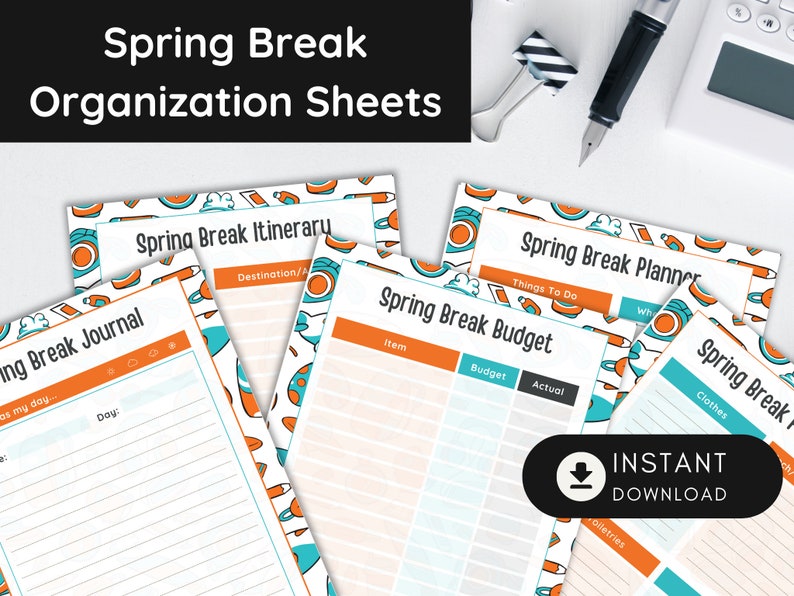 Printable Spring Break Family Travel Planner: Budget, Itinerary ...