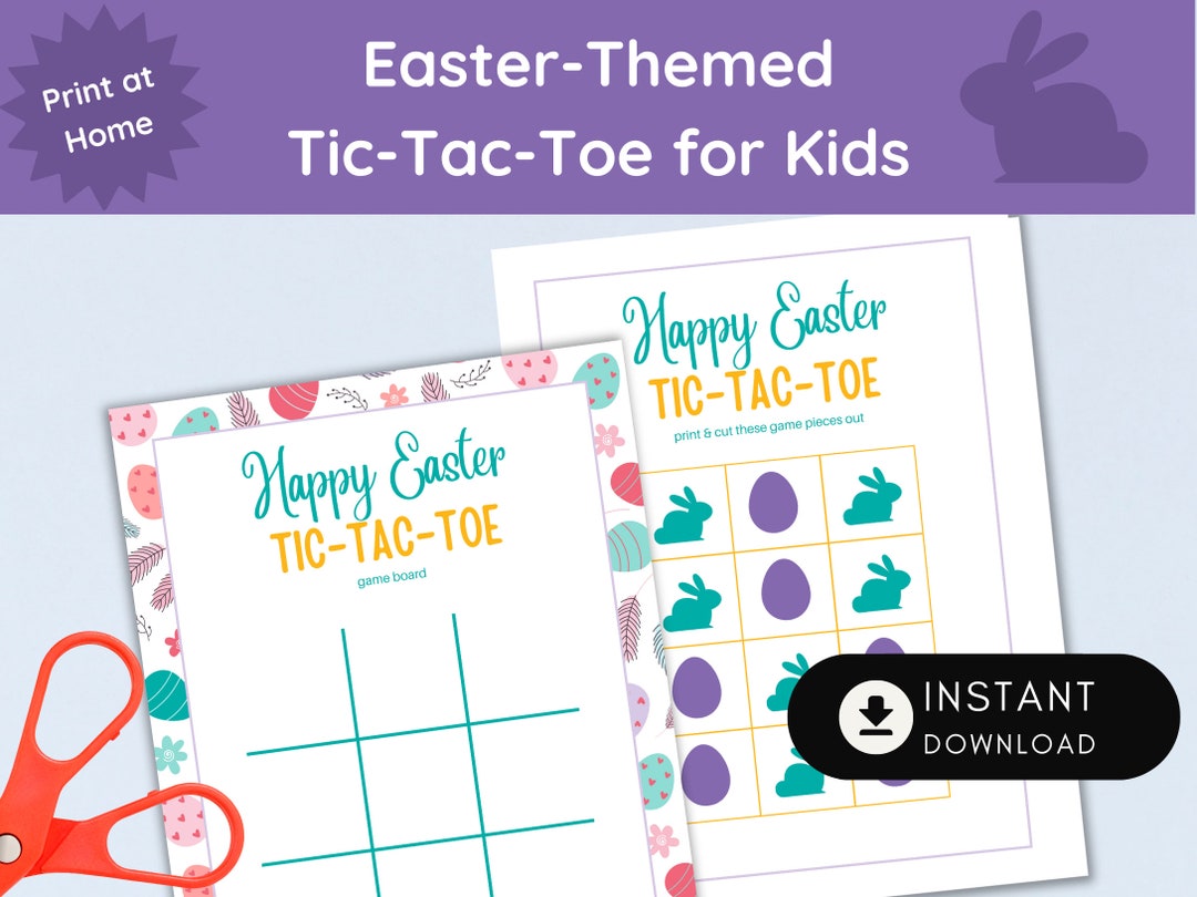Printable Easter Tic-tac-toe Activity for Kids: Easter Preschool ...