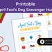 April Fool's Day Scavenger Hunt for Kids: Printable Treasure Hunt Game ...