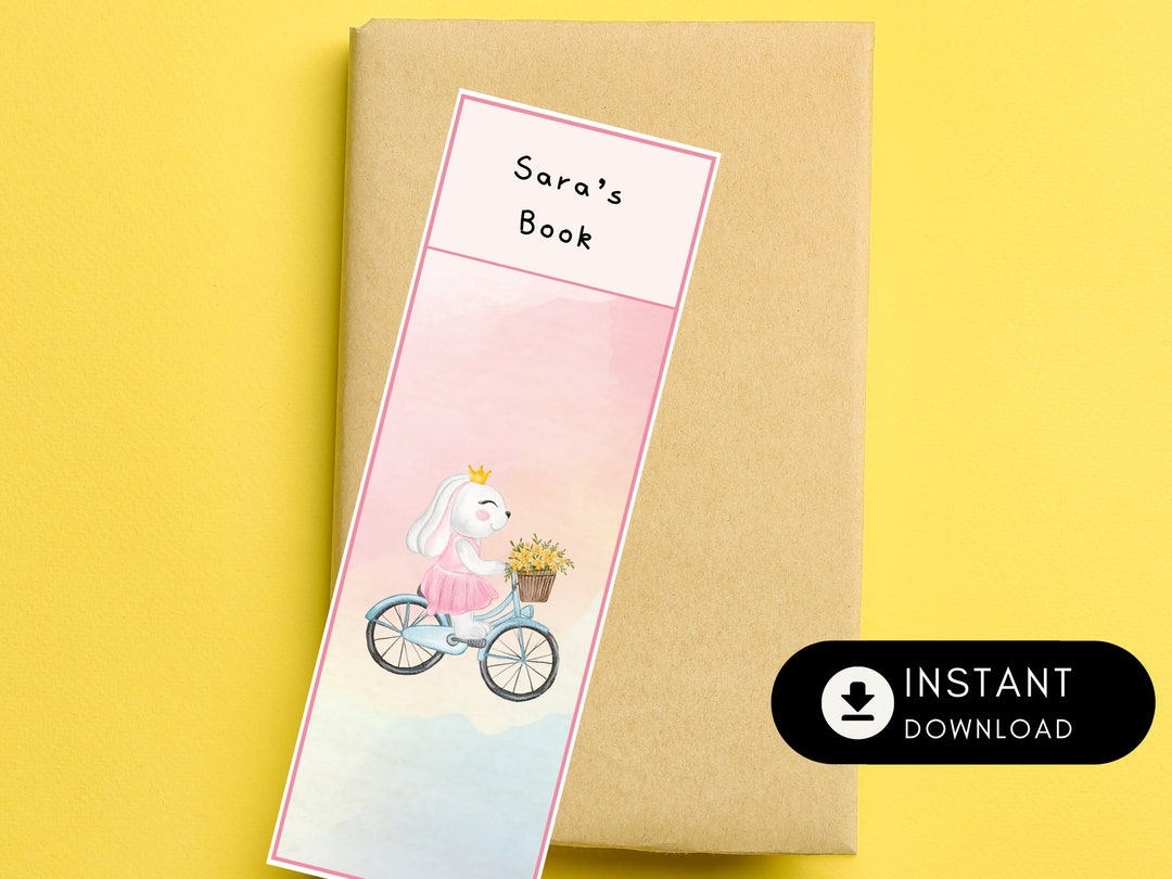 Kids Easter Bunny Bookmarks: Printable Classroom Reading (digital ...