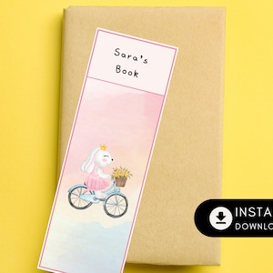 Kids Easter Bunny Bookmarks: Printable Classroom Reading (digital ...