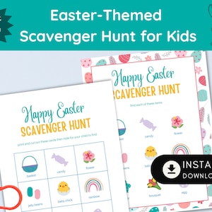 Printable Easter Scavenger Hunt for Kids: Easter Preschool Activity ...