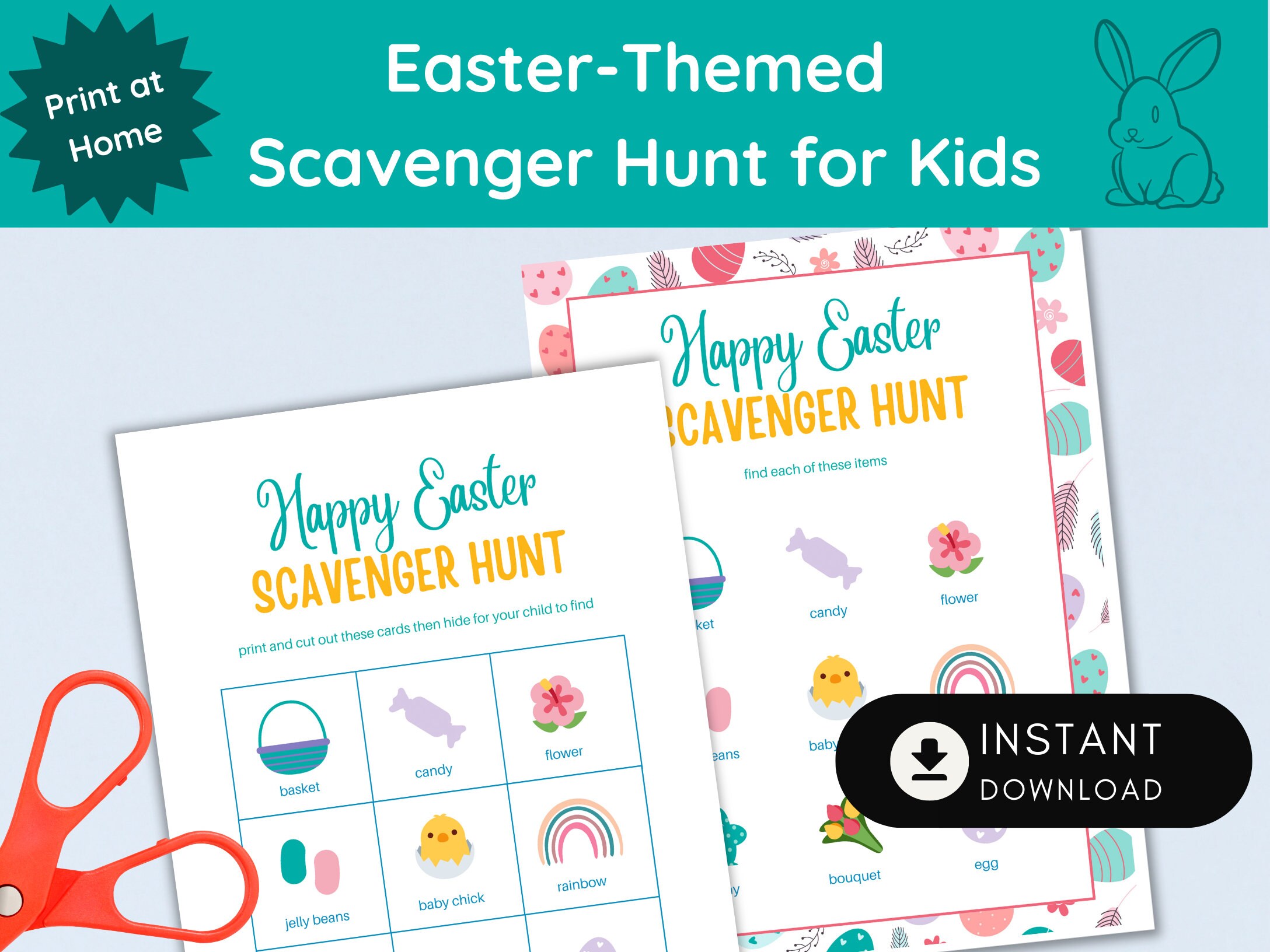 Printable Easter Scavenger Hunt for Kids: Easter Preschool Activity ...