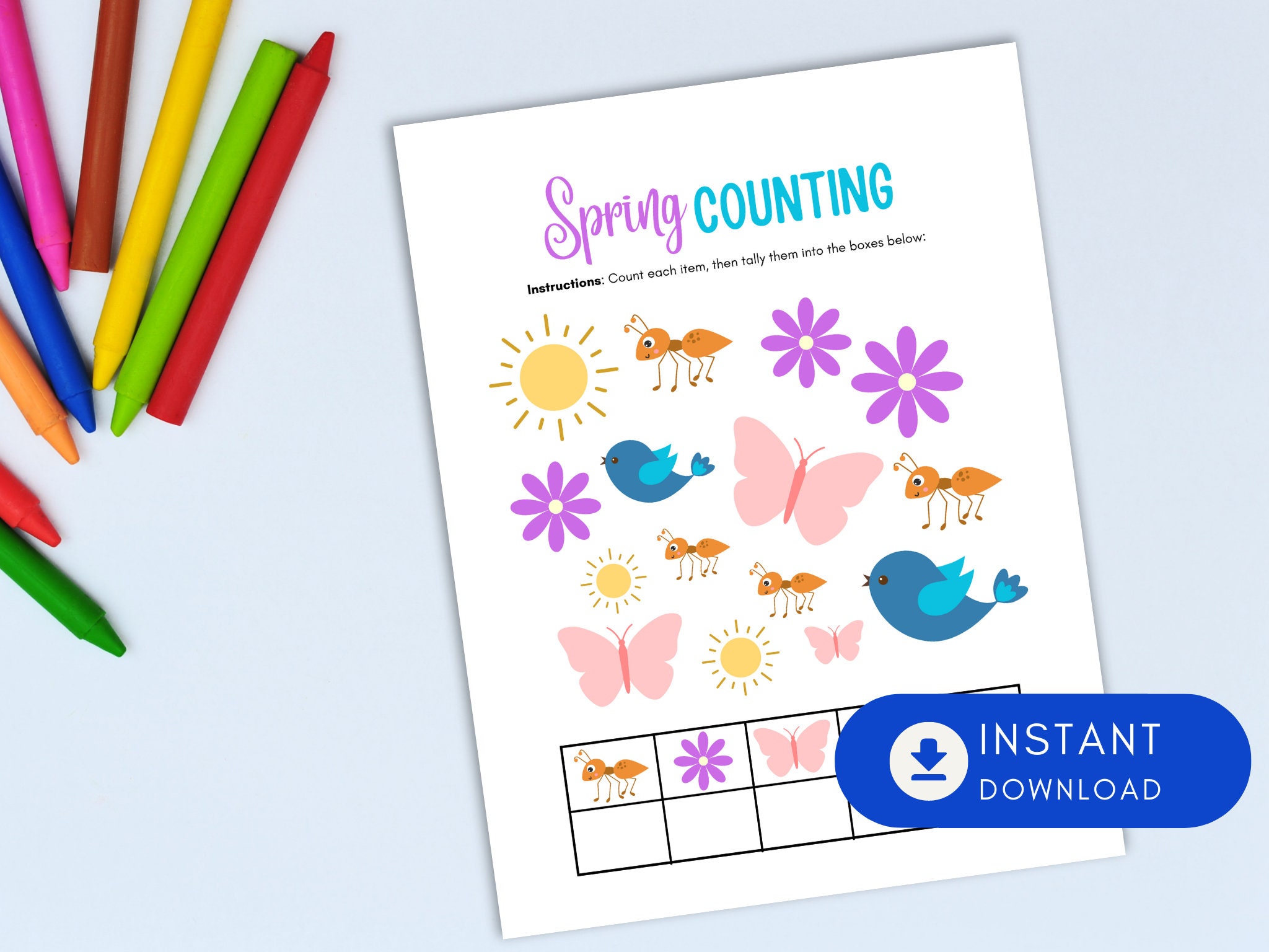 Printable Spring Activity Pack for Toddlers: Calendar, Spring Activity ...