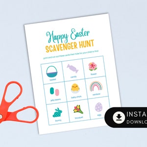Printable Easter Scavenger Hunt for Kids: Easter Preschool Activity ...