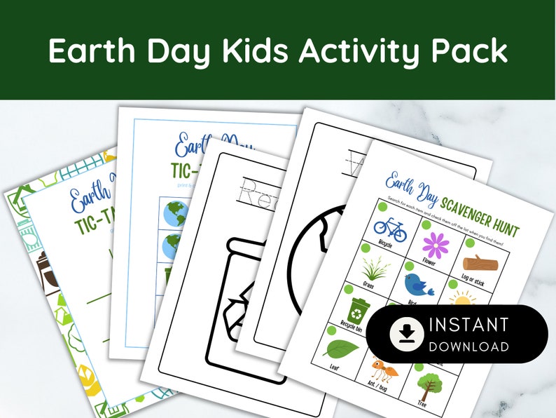 Printable Earth Day Activity Pack for Toddlers: Earth Day Activity ...