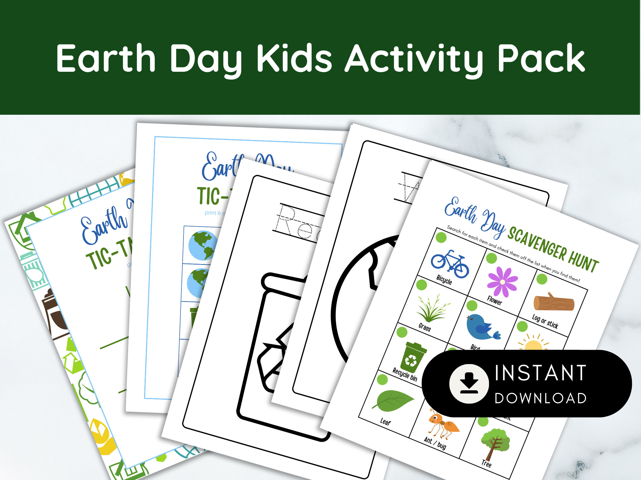 Printable Earth Day Activity Pack for Toddlers: Earth Day Activity ...