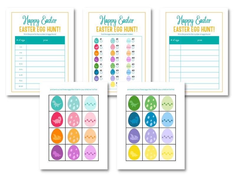 Printable Dino Easter Egg Hunt: Dinosaur Activity for Kids (PDF ...