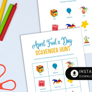 Printable April Fool's Day Photo Props + Kids Activities, Print at Home ...