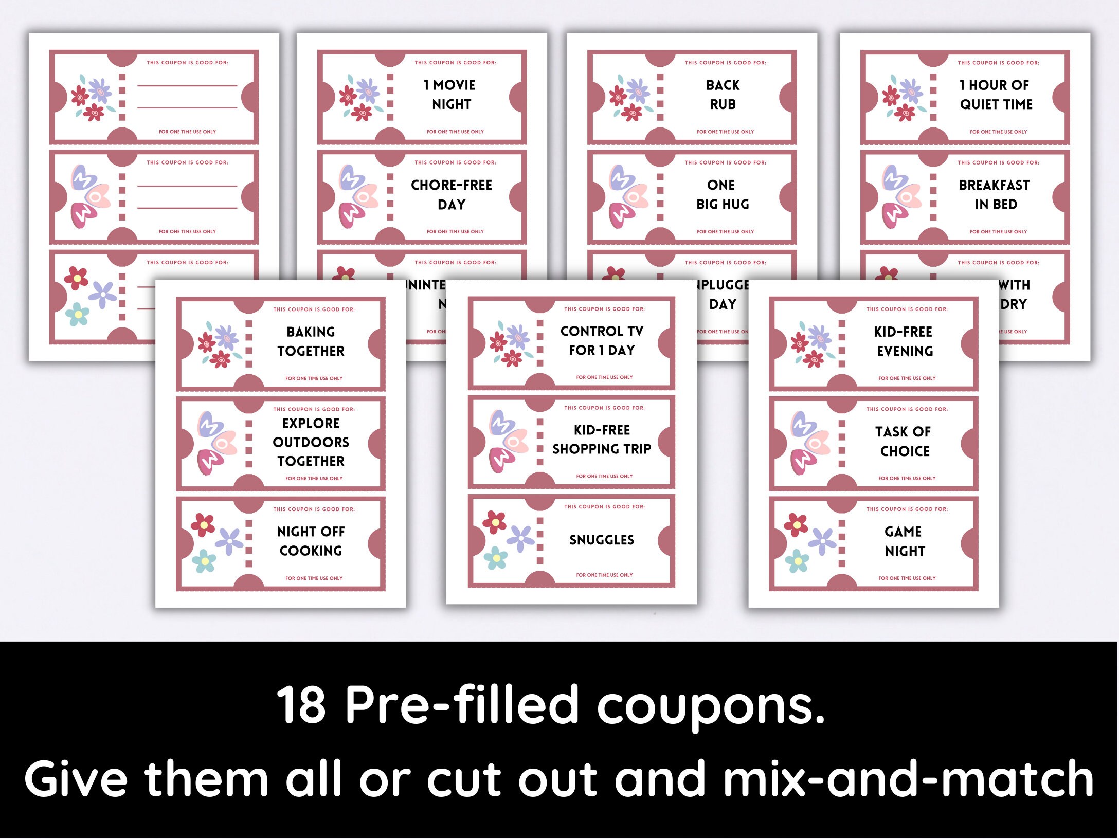 Printable Coupon Book Gift to Mom From Kid s Printable Download ...