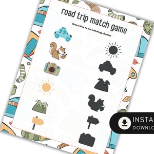 Printable Road Trip Activity Pack for Toddlers: Car Activity, Coloring ...