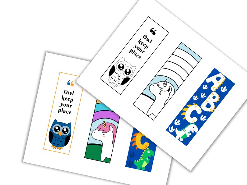 Printable Kids Coloring Bookmarks, Classroom Reading Day, Instant ...