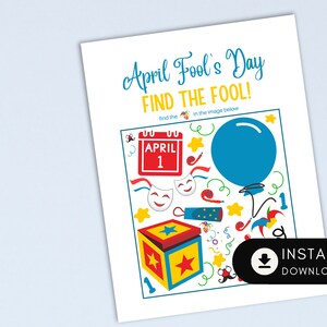 Printable April Fool's Day Photo Props + Kids Activities, Print at Home ...
