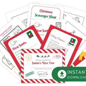 Kids Christmas Activity Pack: Dear Santa Letter, Santa Responses Letter ...