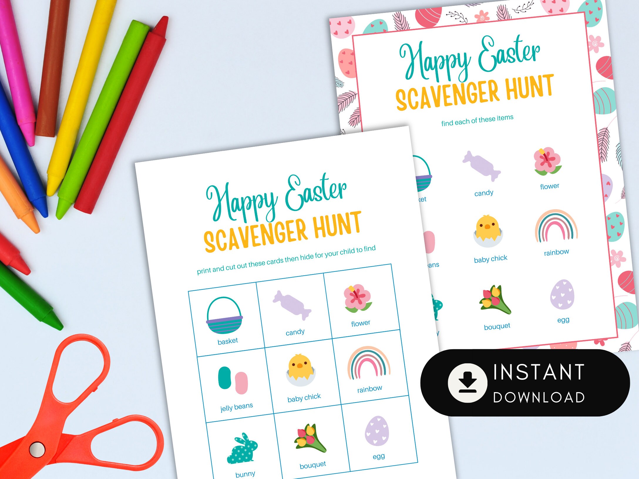 Printable Easter Scavenger Hunt for Kids: Easter Preschool Activity ...
