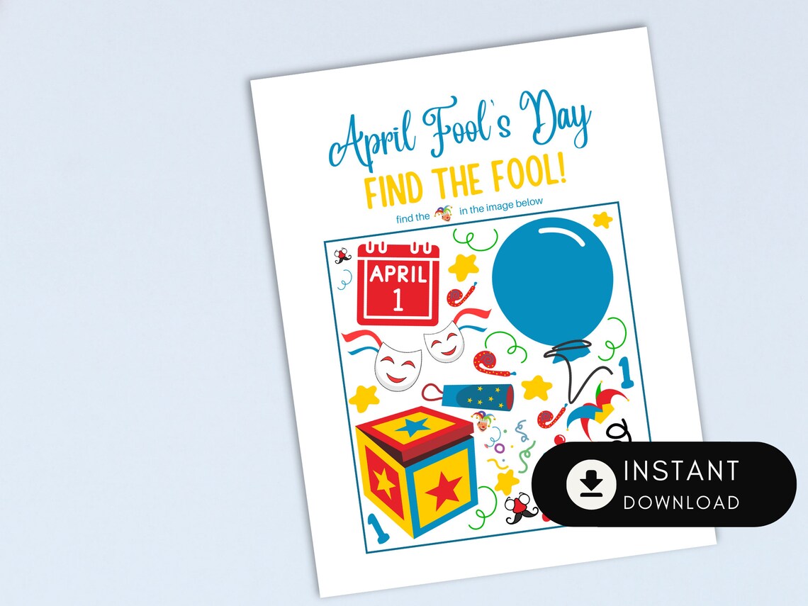 Printable April Fool's Activity Pack for Toddlers: April Fools Day ...