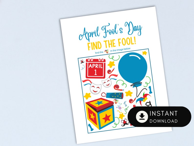 Printable April Fool's Activity Pack for Toddlers: April Fools Day ...