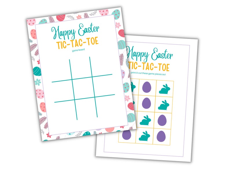 Printable Easter Tic-tac-toe Activity for Kids: Easter Preschool ...