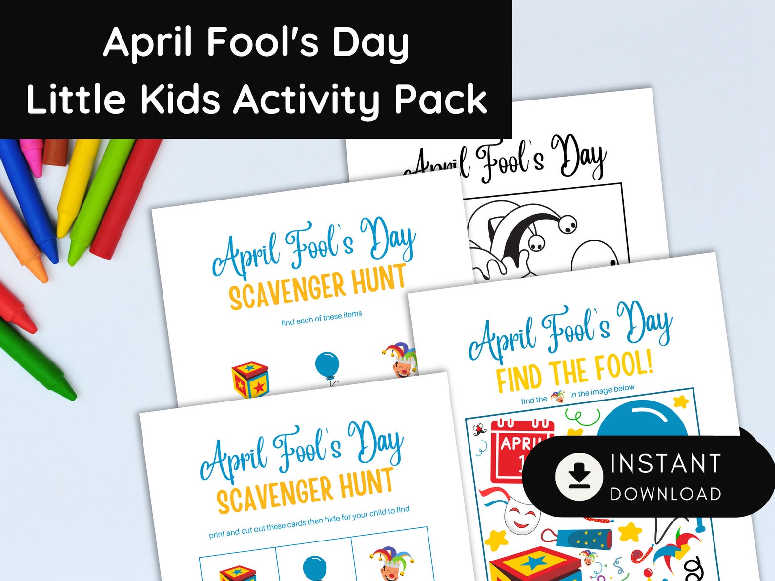 Printable April Fool's Activity Pack for Toddlers: April Fools Day ...