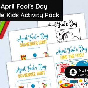 Printable April Fool's Activity Pack for Toddlers: April Fools Day ...