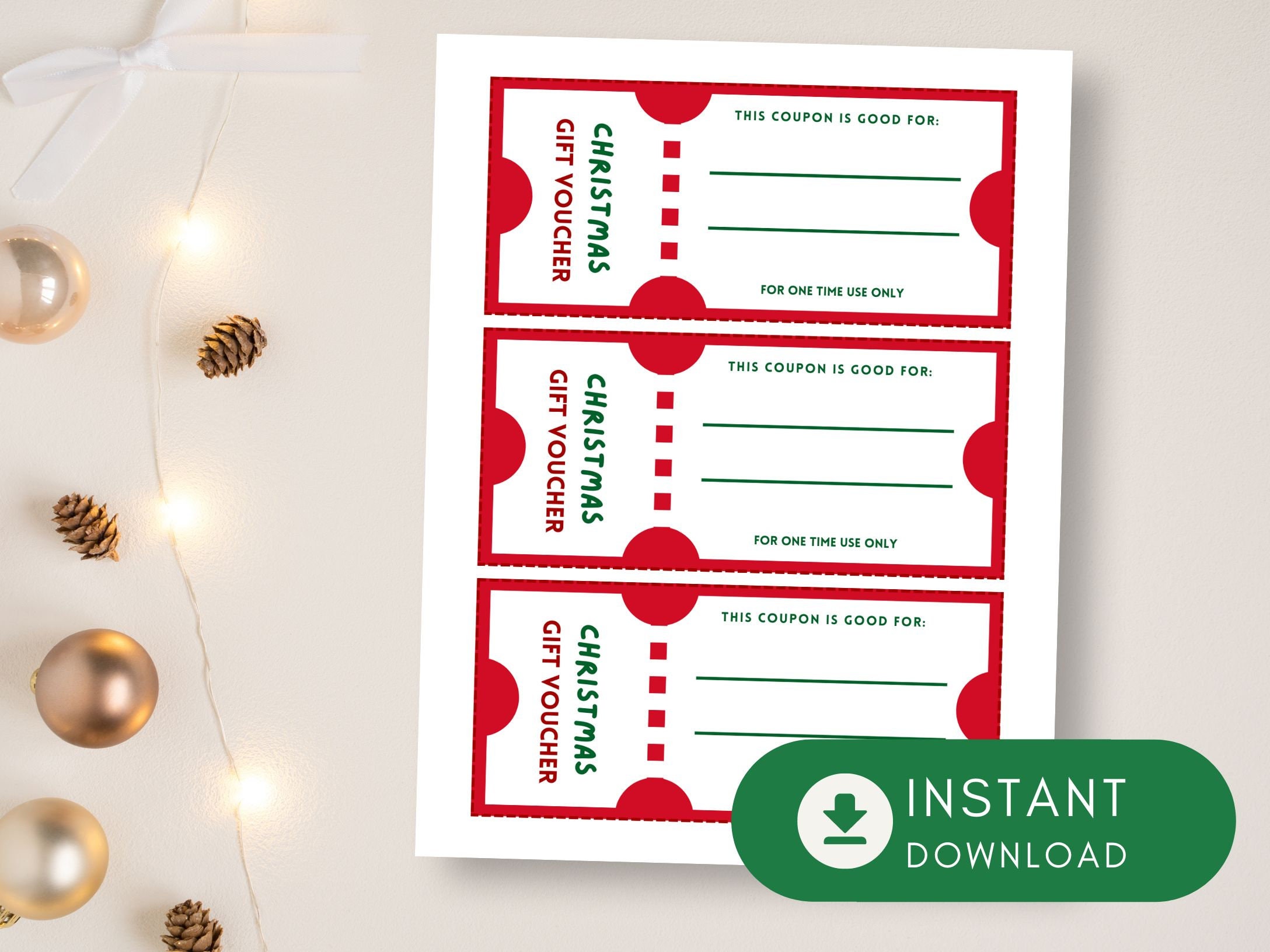 Printable Christmas Coupons for Kids: Write-in Gift (PDF) - Etsy