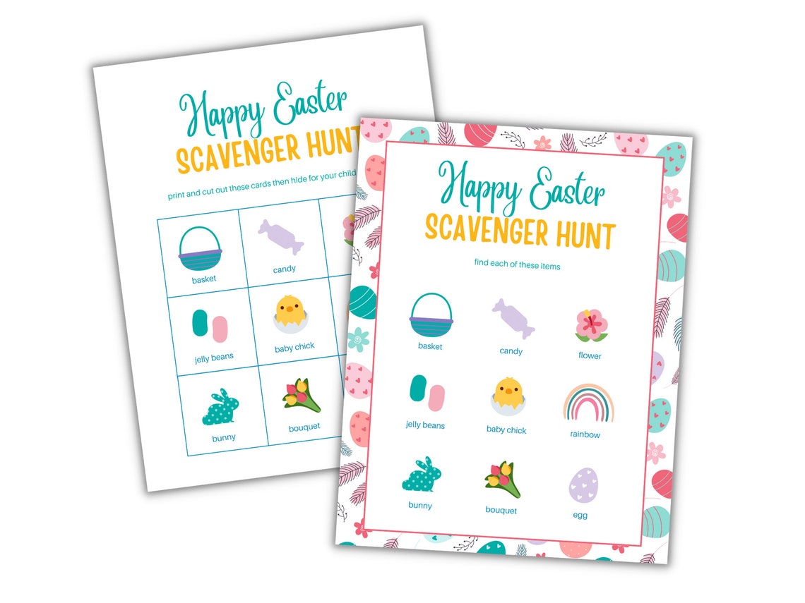Printable Easter Scavenger Hunt for Kids: Easter Preschool Activity ...