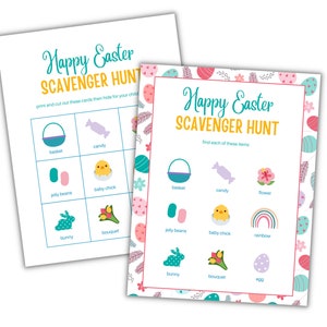 Printable Easter Scavenger Hunt for Kids: Easter Preschool Activity ...